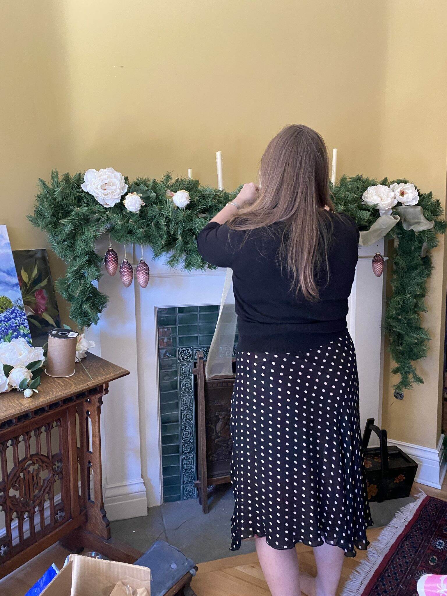 Decorating a Mantel for Christmas | Life at Bella Terra
