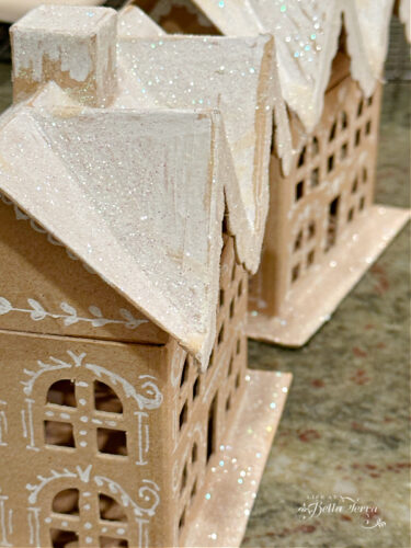 Easy and Inexpensive DIY Paper Mache Gingerbread Houses | Life at Bella ...